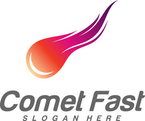 Comet logo logo design template icon symbol Vector Image