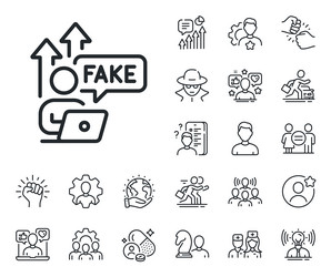 Fake information icon propaganda conspiracy sign Vector Image