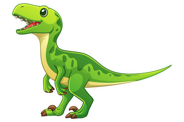 Velociraptor cartoon bw Royalty Free Vector Image