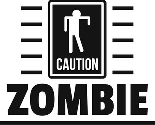Zombie infection logo simple black style Vector Image