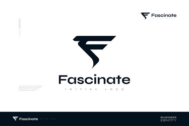 Bold and elegant letter f logo design Royalty Free Vector