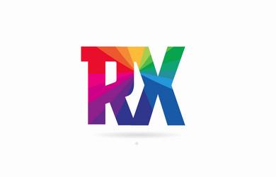 Rainbow color colored colorful alphabet letter r Vector Image