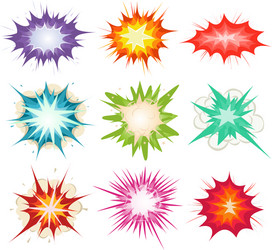 Comic starburst explosion icon Royalty Free Vector Image