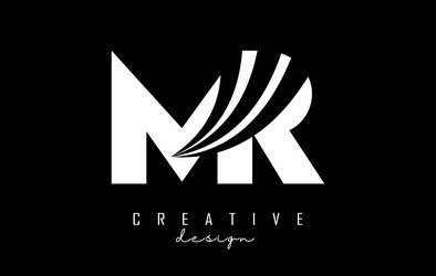 Creative colorful letters mr m r logo Royalty Free Vector