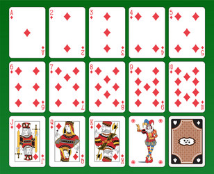 Deck spanish playing cards cups from ace Vector Image