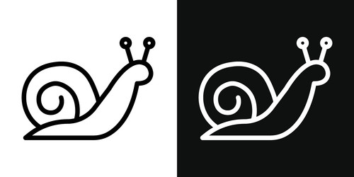 Snail icon set slow snails pictogram logo symbol Vector Image