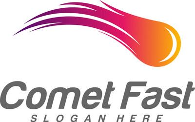 Comet logo design template icon symbol Royalty Free Vector