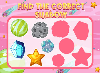 Shadow match game for kids Royalty Free Vector Image