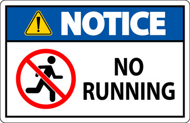 Prohibition sign no running symbol Royalty Free Vector Image