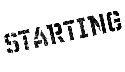 Starting rubber stamp Royalty Free Vector Image