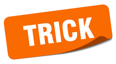 Trick sticker trick label Royalty Free Vector Image