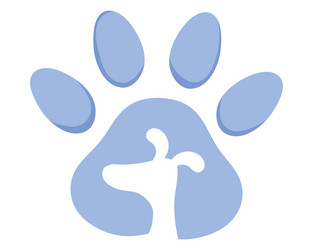 Blue dog footprint icon Royalty Free Vector Image