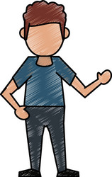 Man Doodle Standing Vector Images (over 5,200)