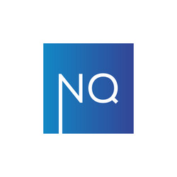 Creative initial letter nq square logo design Vector Image