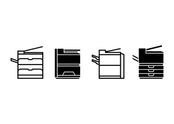 Photocopy machine icon design template isolated Vector Image