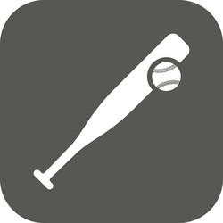 Baseball icon game symbol flat Royalty Free Vector Image