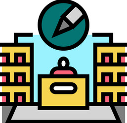 Commercial retail space design color icon Vector Image