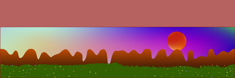 Fancy sky and mountains landscape Royalty Free Vector Image