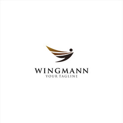 Logo flying man Royalty Free Vector Image - VectorStock