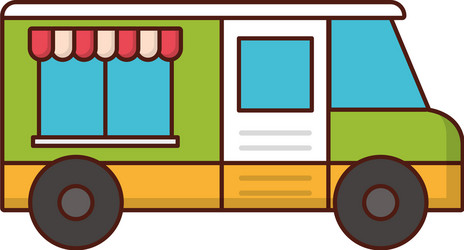 Different food trucks Royalty Free Vector Image