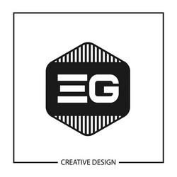 Initial letter eg logo template design Royalty Free Vector