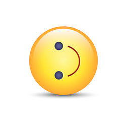 Inverted smiley face turned on the side emoticon Vector Image