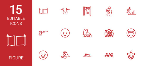 Figure icons Royalty Free Vector Image - VectorStock