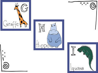 Hand-drawn alphabet font letters doodle abc Vector Image