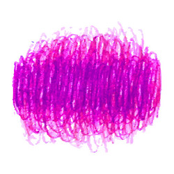 Pink crayon scribble texture stain isolated Vector Image
