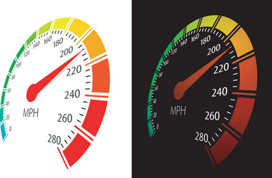 Car speedometer with a target in the middle Vector Image