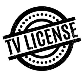 Tv license rubber stamp Royalty Free Vector Image