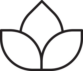 Abstract three petal flower logo in trendy Vector Image