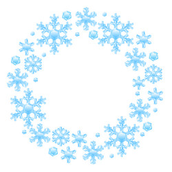 Winter frame with snowflakes Royalty Free Vector Image