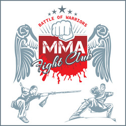 Mma labels - mixed martial arts design Royalty Free Vector