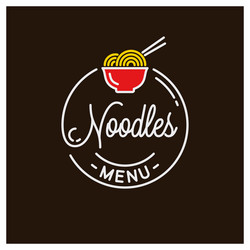 Noodle logo Royalty Free Vector Image - VectorStock