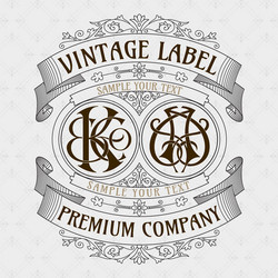 Old card design with floral frame Royalty Free Vector Image