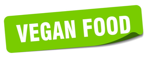 Vegan food sticker vegan food label Royalty Free Vector