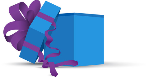 Blue present gift Royalty Free Vector Image - VectorStock