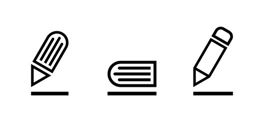 Pencil and book flat icon Royalty Free Vector Image