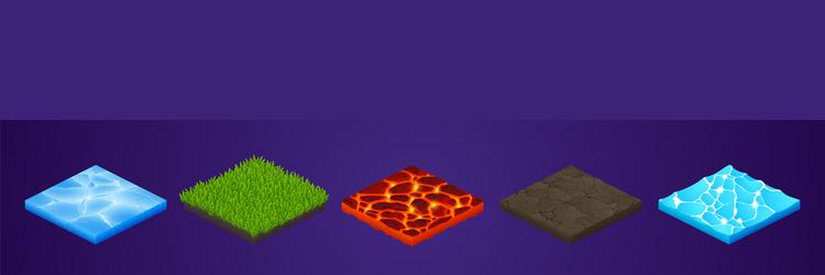 Isometric Ground Texture Vector Images (over 460)