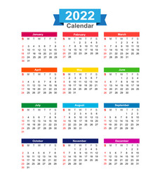 2024 year calendar isolated on white background Vector Image