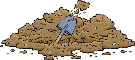 Cartoon little boy digging hole with shovel Vector Image