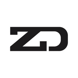 Linked letter zd logo or letter dz logo design Vector Image