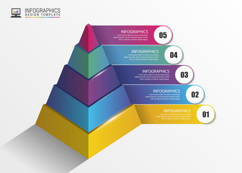 Pyramid infographic concept modern design template