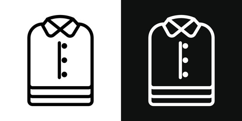 Stack of folded shirts icon set laundry clothing Vector Image