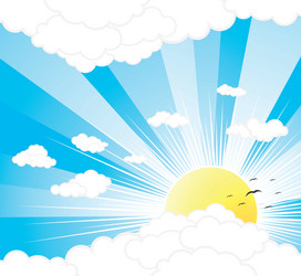 Sunny sky background Royalty Free Vector Image