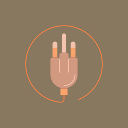 Uk electric plug icon symbol isolated on white Vector Image