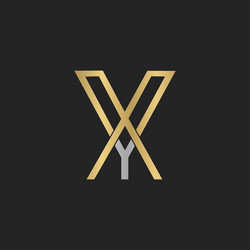 Alphabet initials logo yx xy x and y Royalty Free Vector