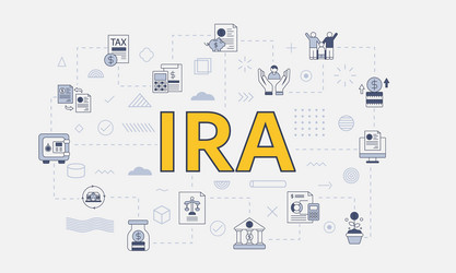 Ira individual retirement account concept Vector Image