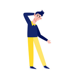 Sad Cartoon Man Walking